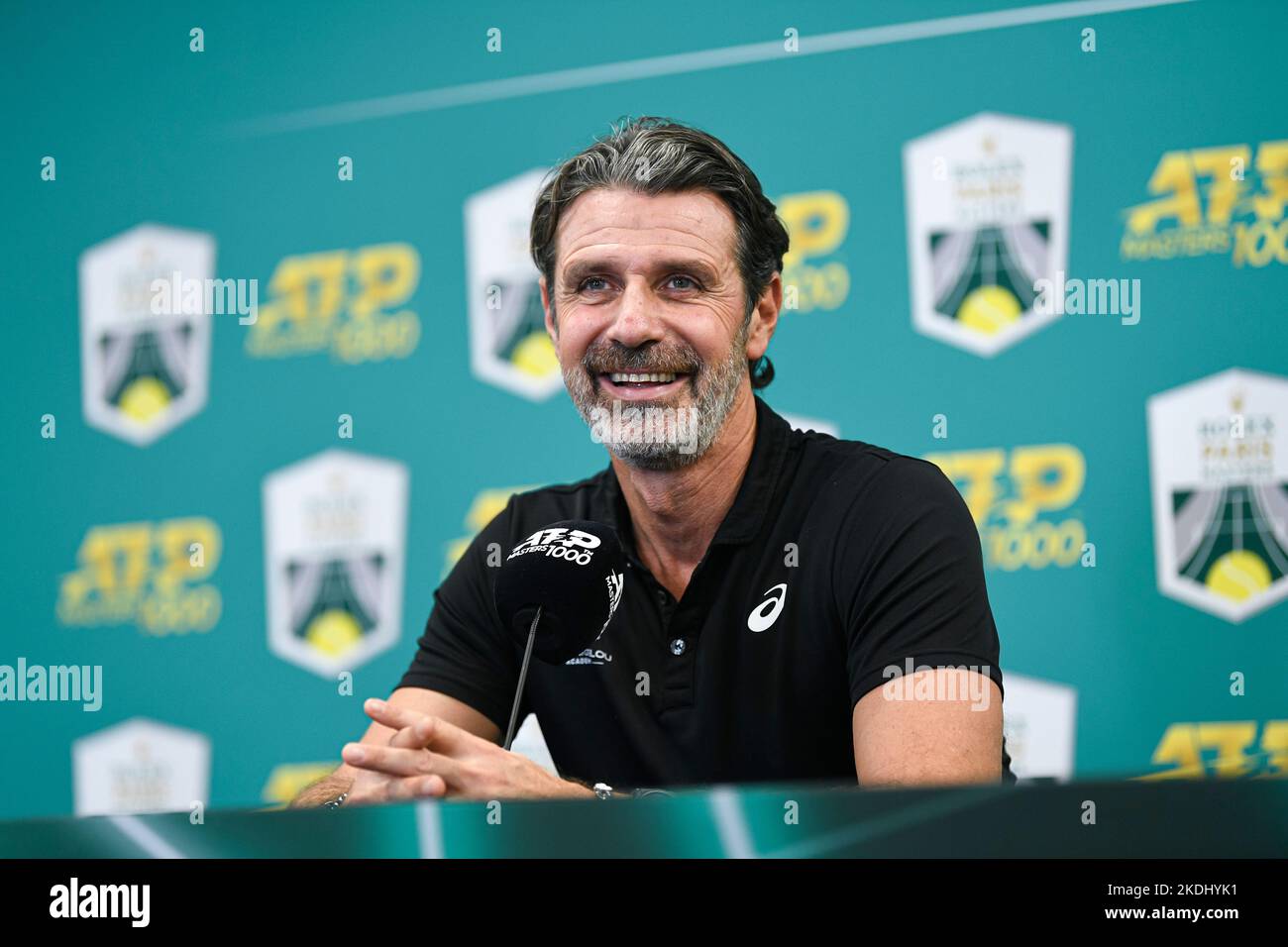 Paris, France. 06th Nov, 2022. Patrick Mouratoglou coach of Holger Rune during a press ...