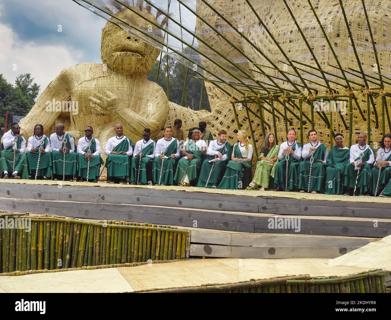 Kinigi, Rwanda 2nd September 2022 Celebrity guests seated prior to ...