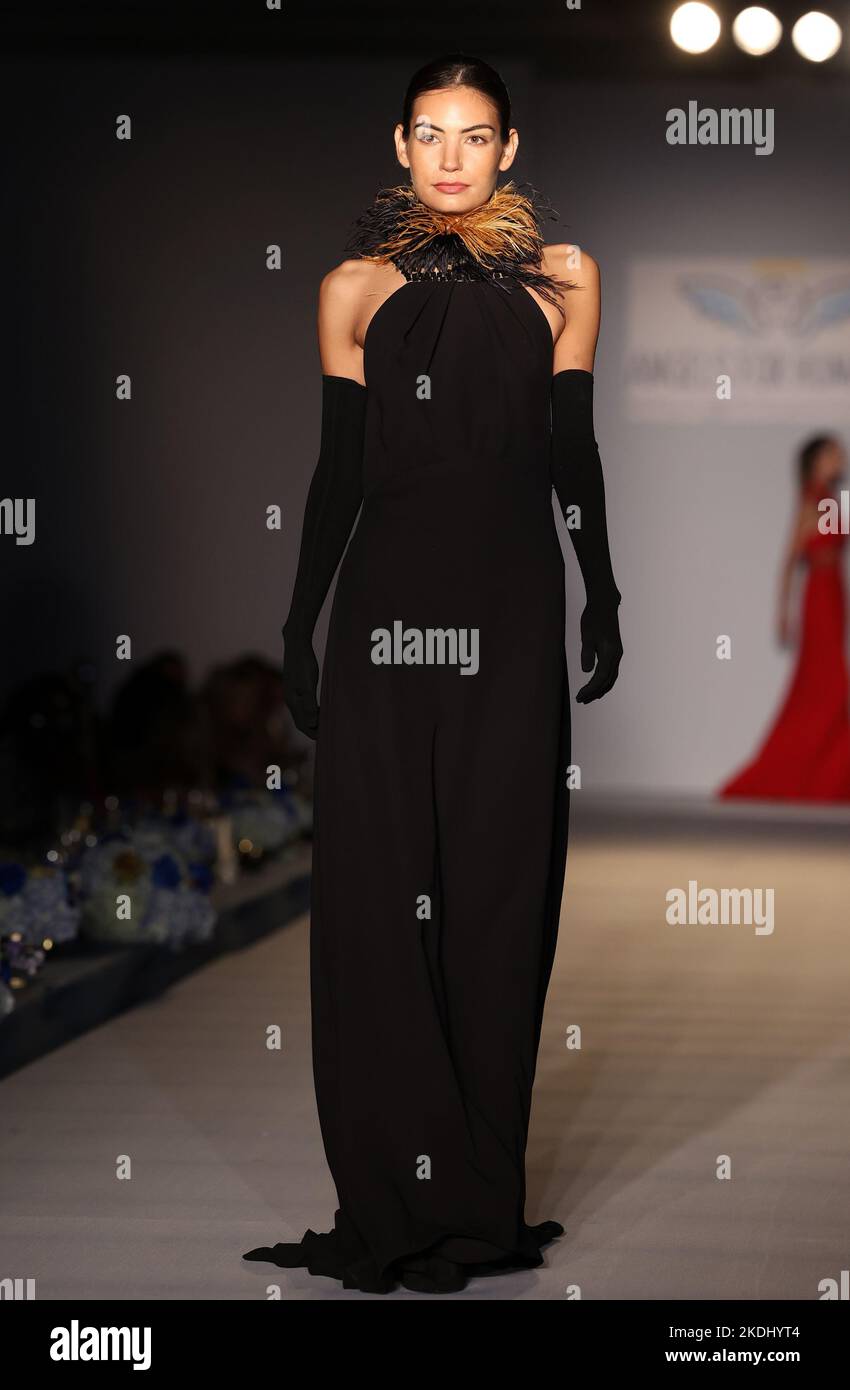 MIAMI, FLORIDA - NOVEMBER 06: A model walks the runway at the Angel ...