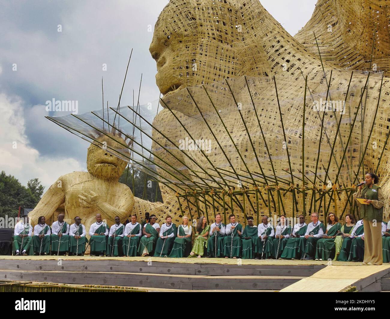 Kinigi, Rwanda 2nd September 2022 Celebrity guests seated prior to ...