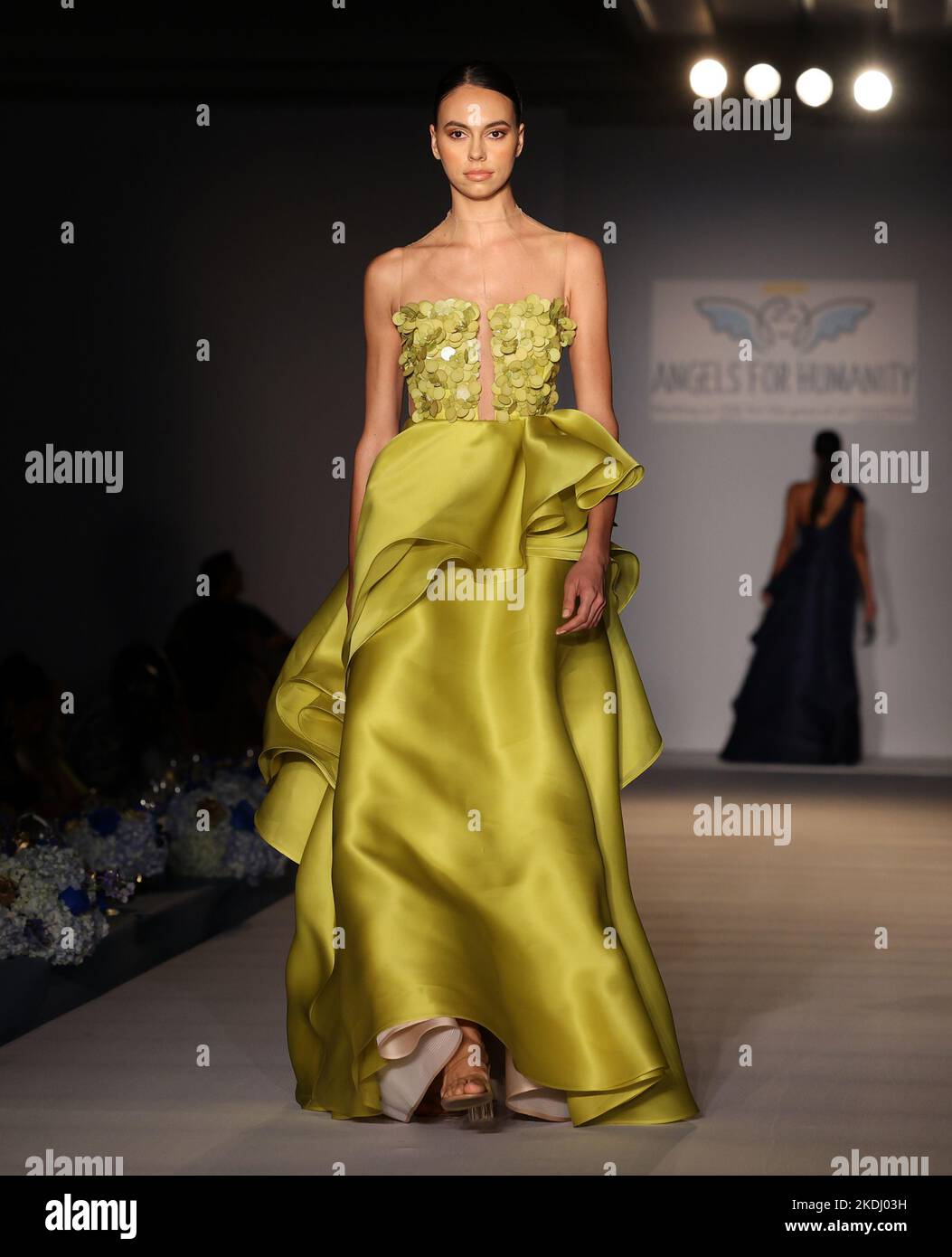 MIAMI, FLORIDA - NOVEMBER 06: A model walks the runway at the Angel ...
