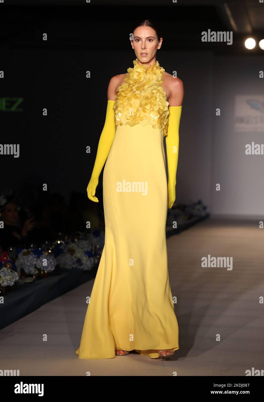 MIAMI, FLORIDA - NOVEMBER 06: A model walks the runway at the Angel ...