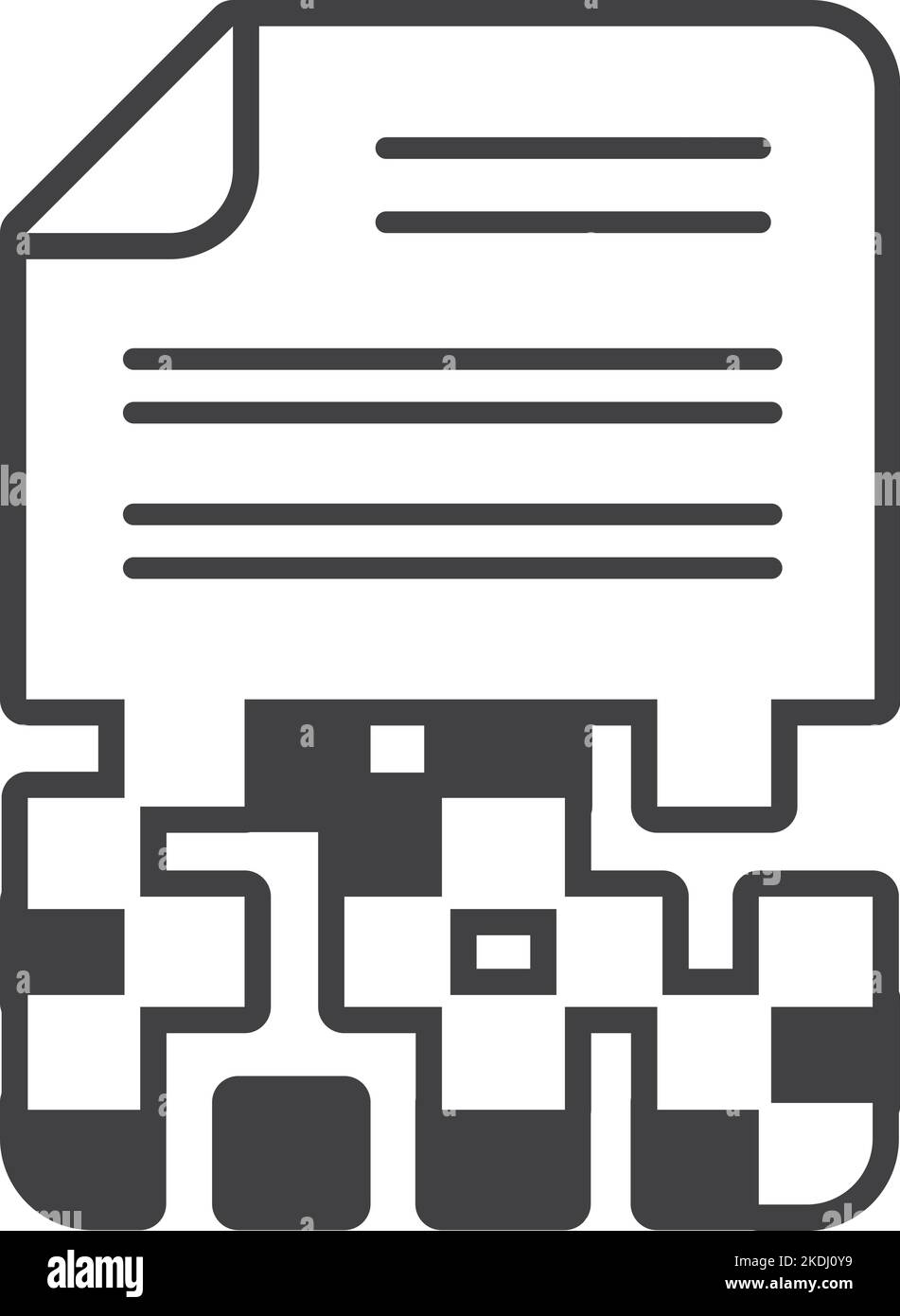 shredding illustration in minimal style isolated on background Stock ...