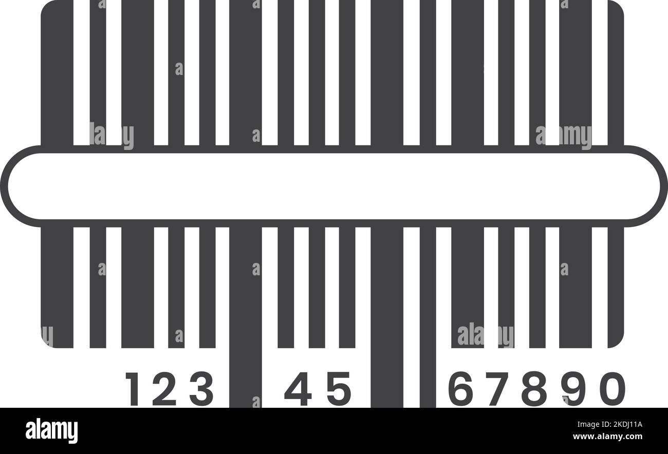 barcode illustration in minimal style isolated on background Stock ...