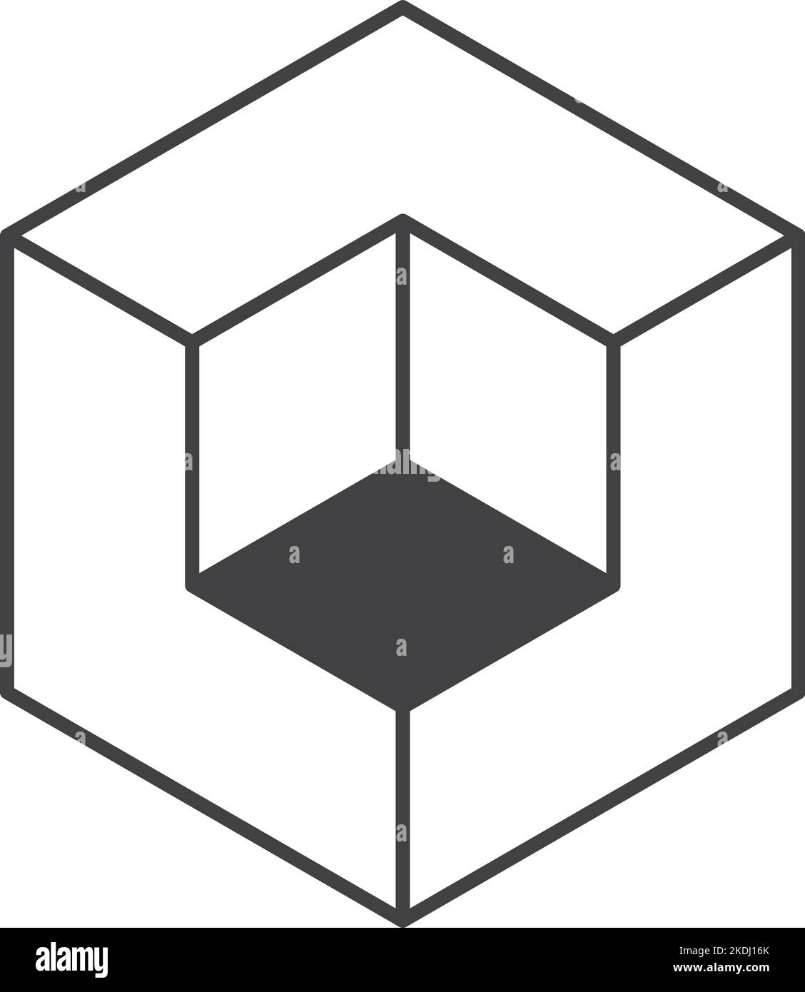 hexagon diagram illustration in minimal style isolated on background ...