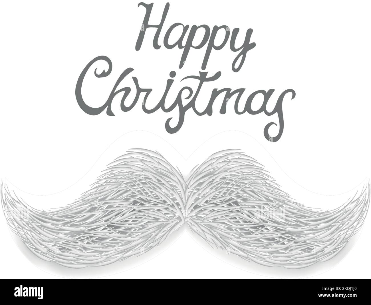 Realistic white gray mustache, element of Santa Claus, Christmas New ...
