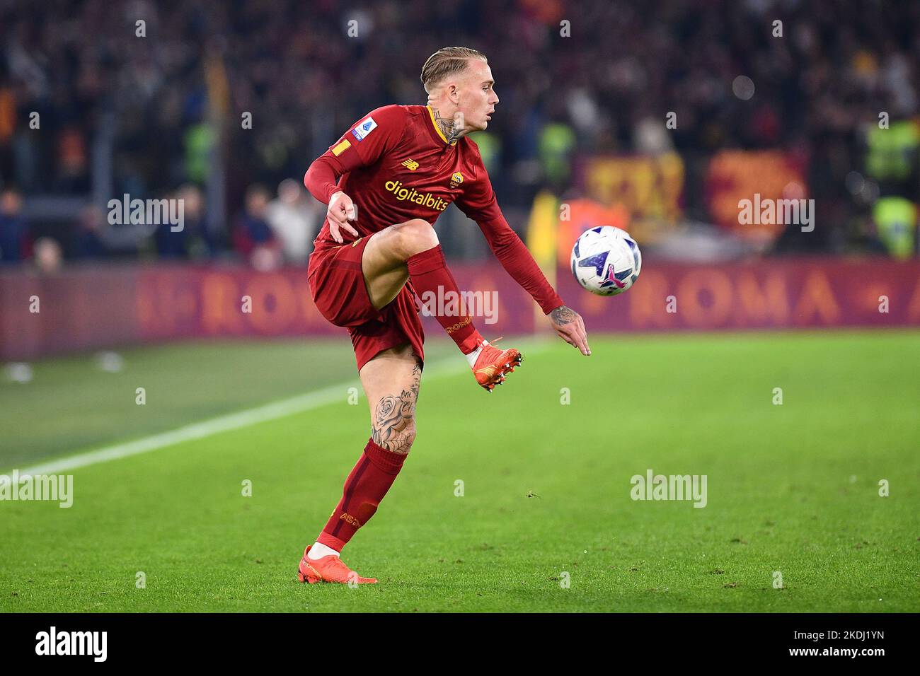 Rick Karsdorp of AS Roma during the Serie A match between AS Roma and ...