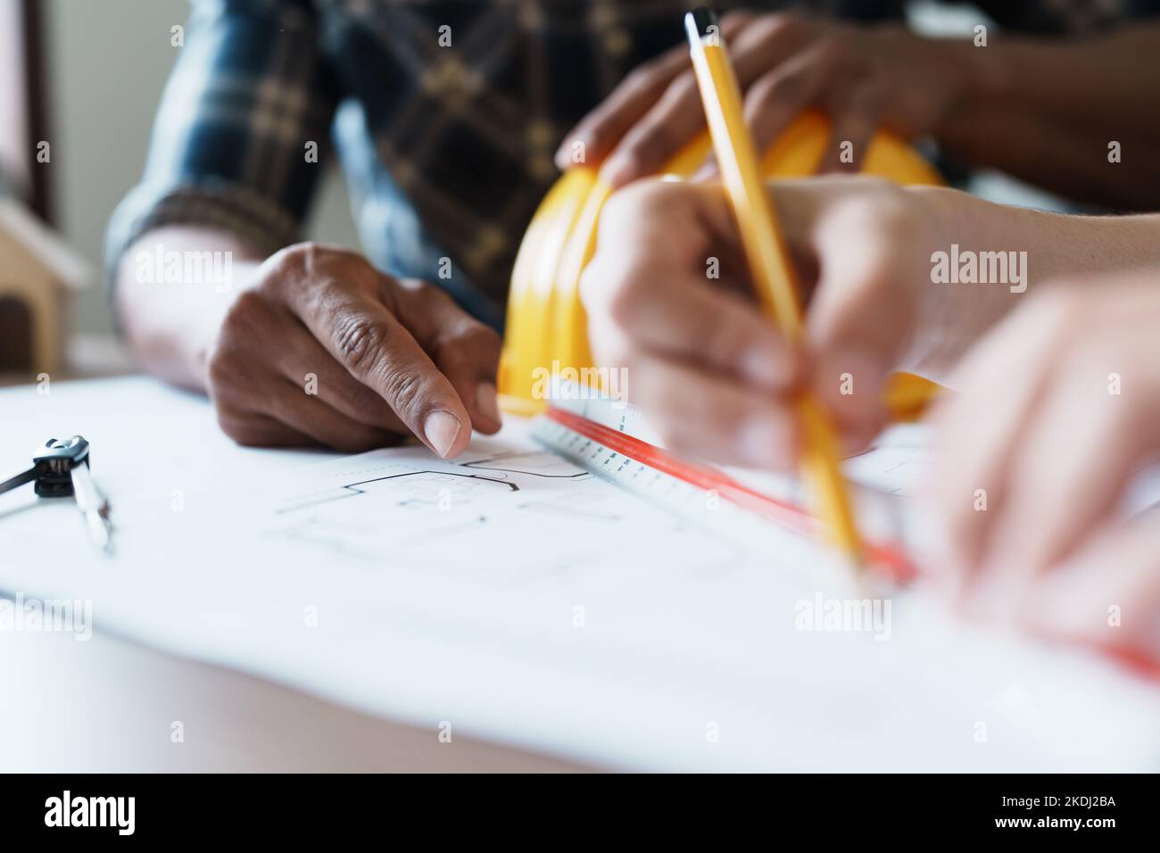 Engineers are consulting the team to design an architectural structure ...