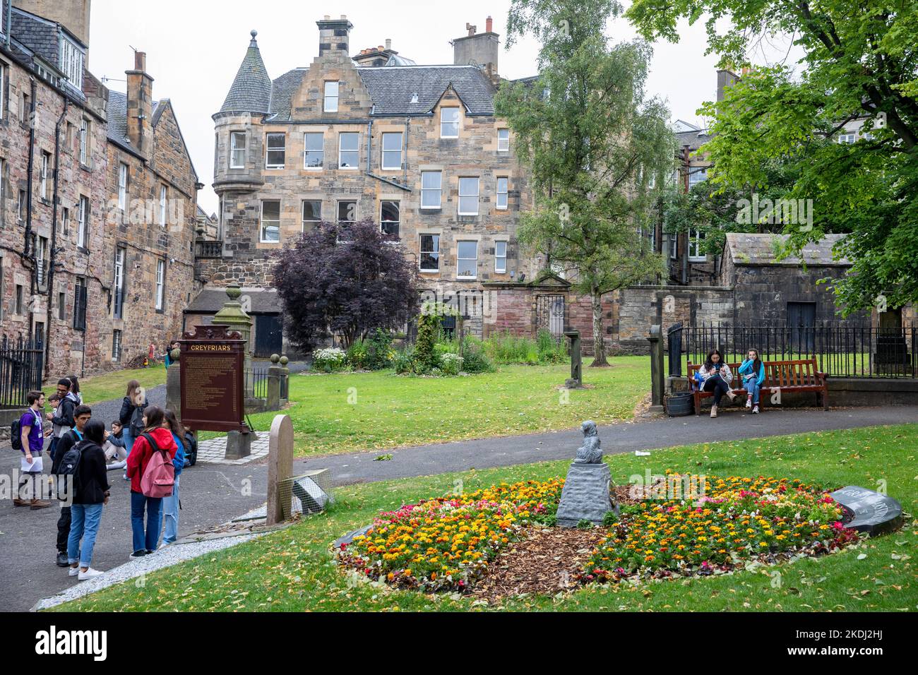 Statue of Greyfriars bobby in Greyfriars kirk, Edinburgh city centre ...