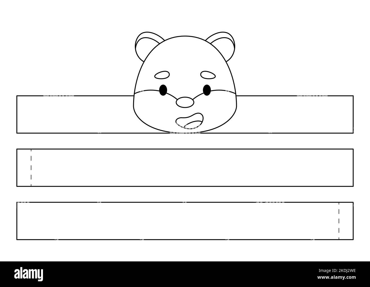 Printable hamster paper crown. Diy cut party ribbon template for ...