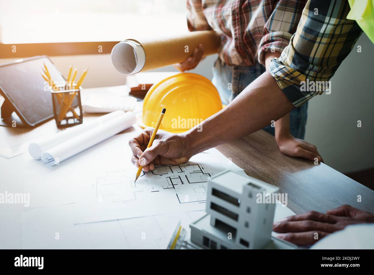 Engineers are consulting the team to design an architectural structure for clients with ...