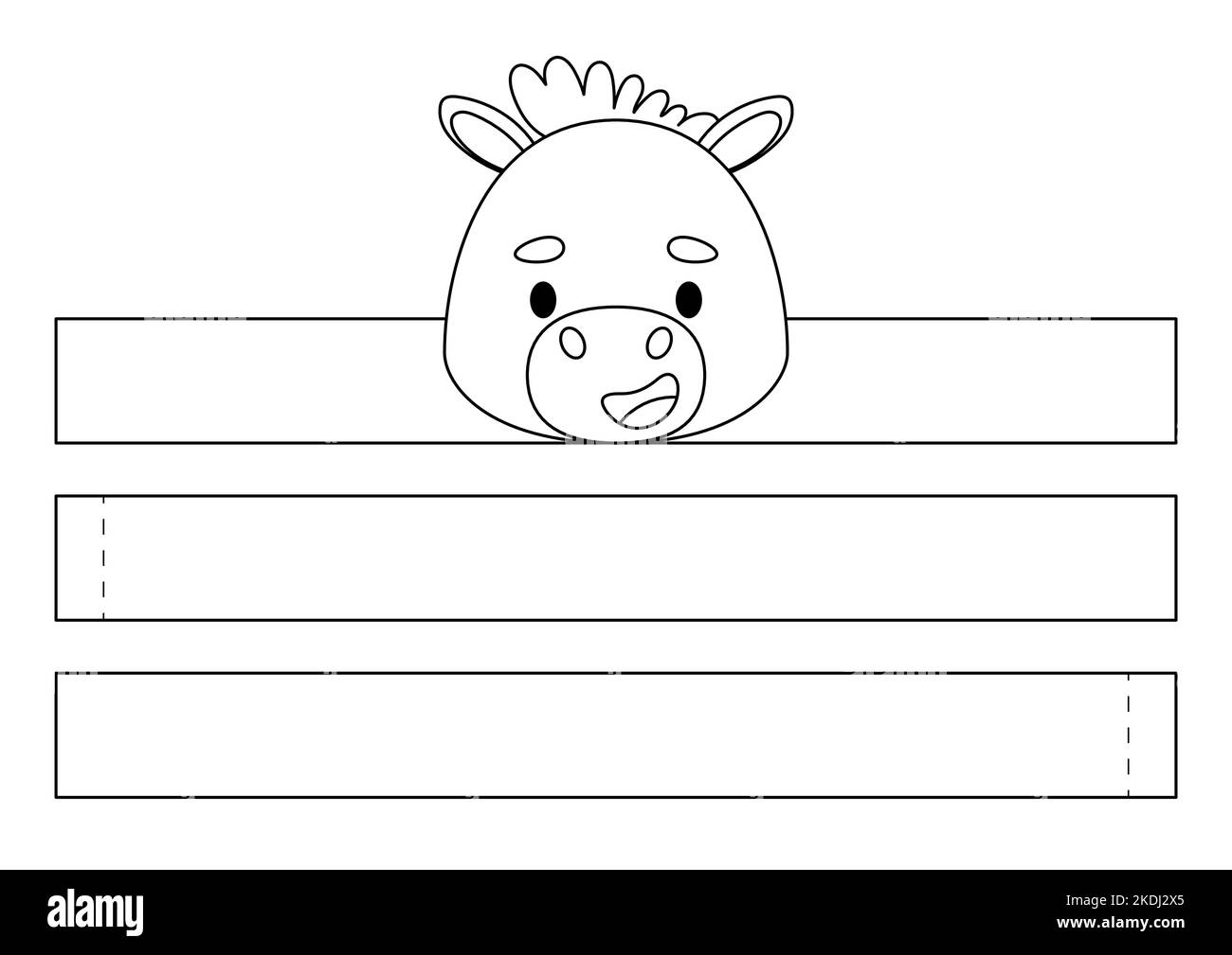 Printable horse paper crown. Diy cut party ribbon template for birthday ...