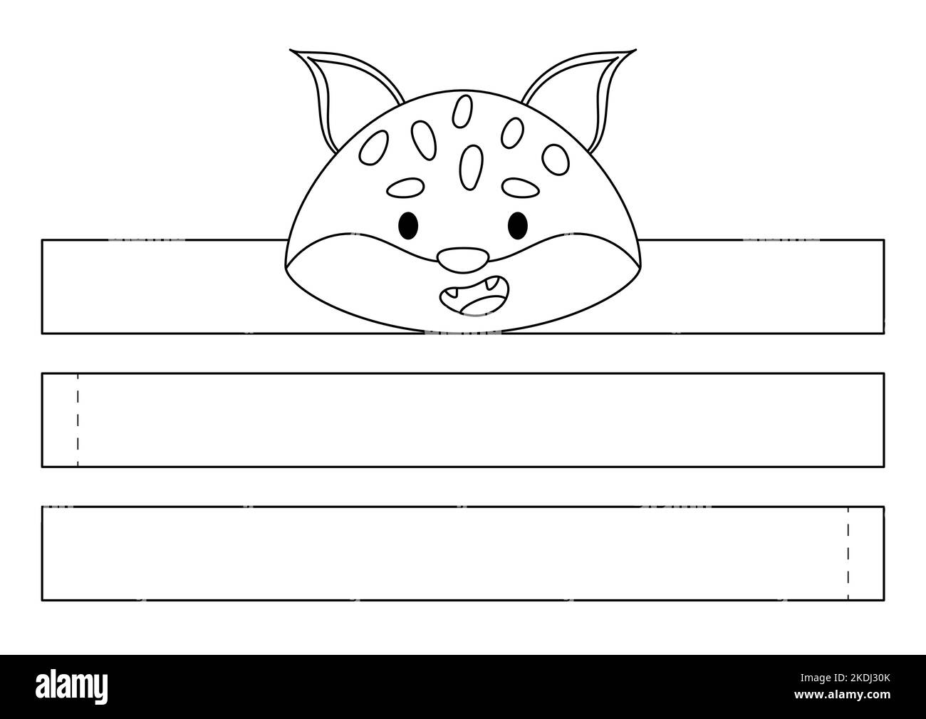 Printable lynx paper crown. Diy cut party ribbon template for birthday ...