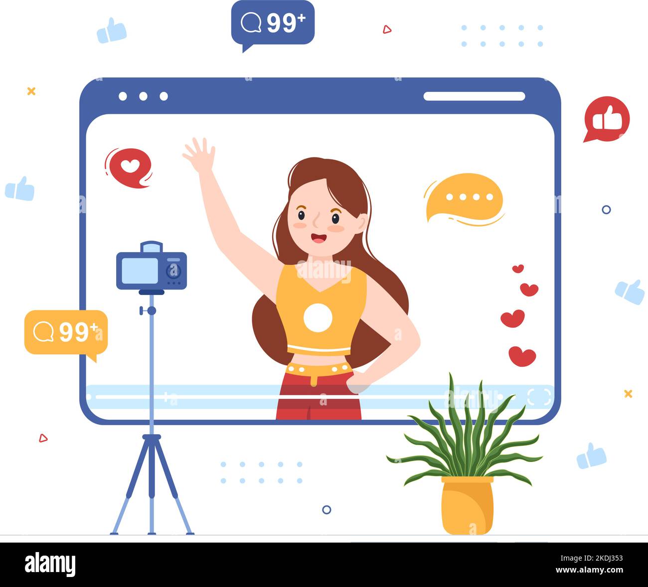 Celebrity Influencer with Posts on Internet for Advertising Marketing ...