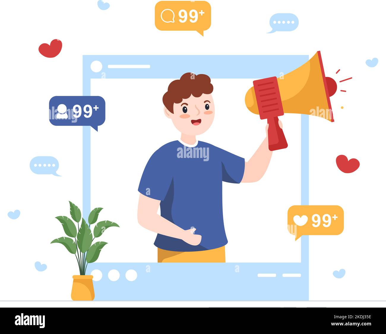 Celebrity Influencer with Posts on Internet for Advertising Marketing ...