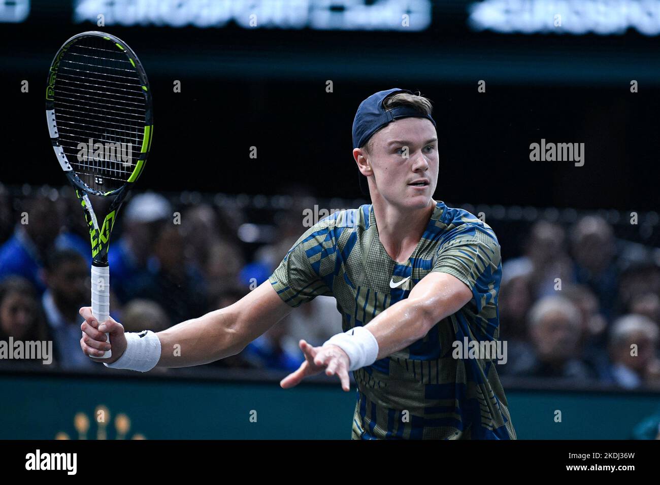 Holger Rune of Denmark during the Rolex Paris Masters, ATP Masters 1000 ...