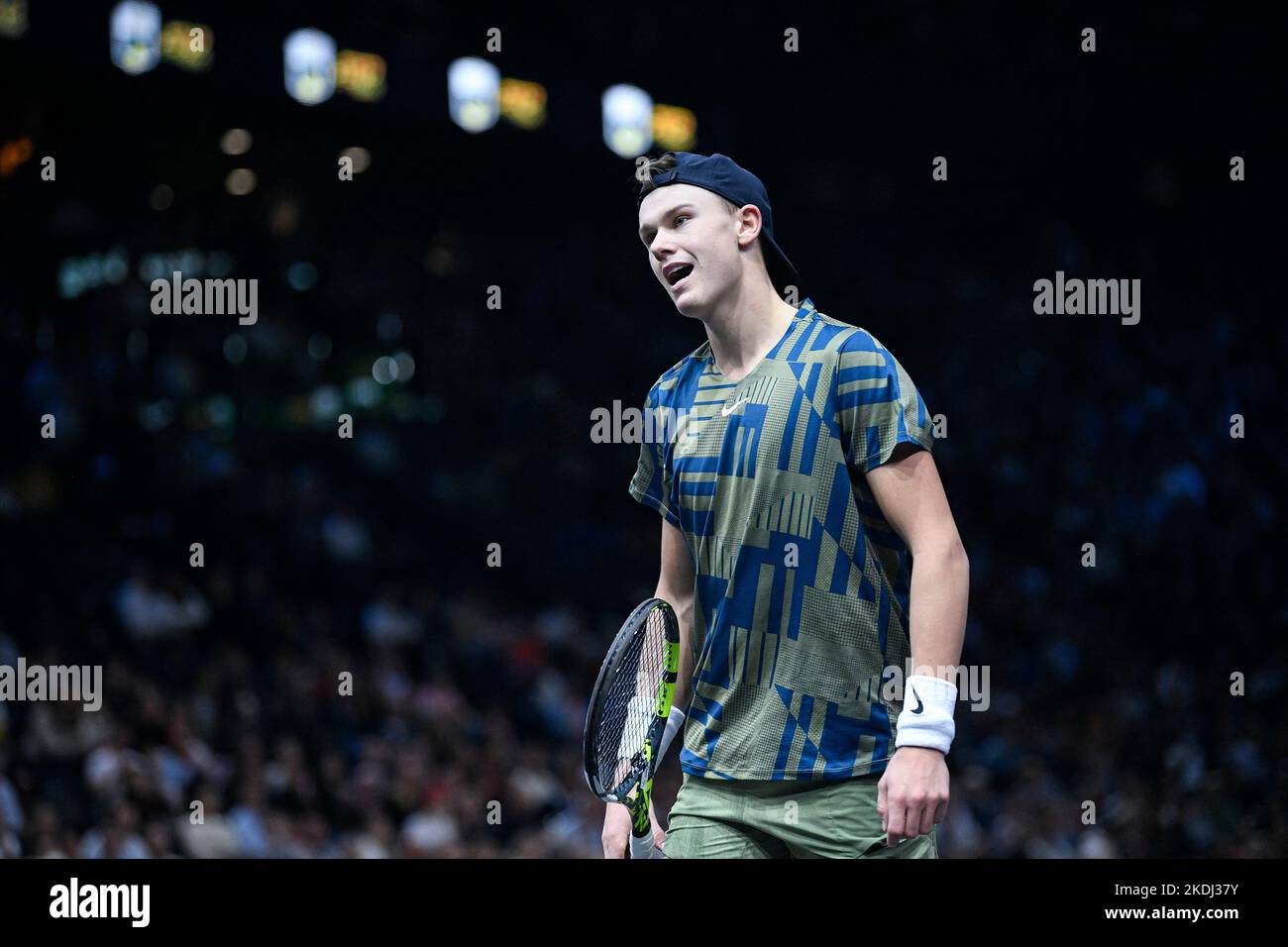 Holger Rune of Denmark during the Rolex Paris Masters, ATP Masters 1000 ...