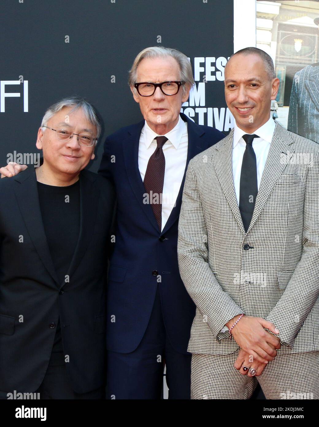 LOS ANGELES - NOV 5: Kazuo Ishiguro, Bill Nighy, Oliver Hermanus at the ...
