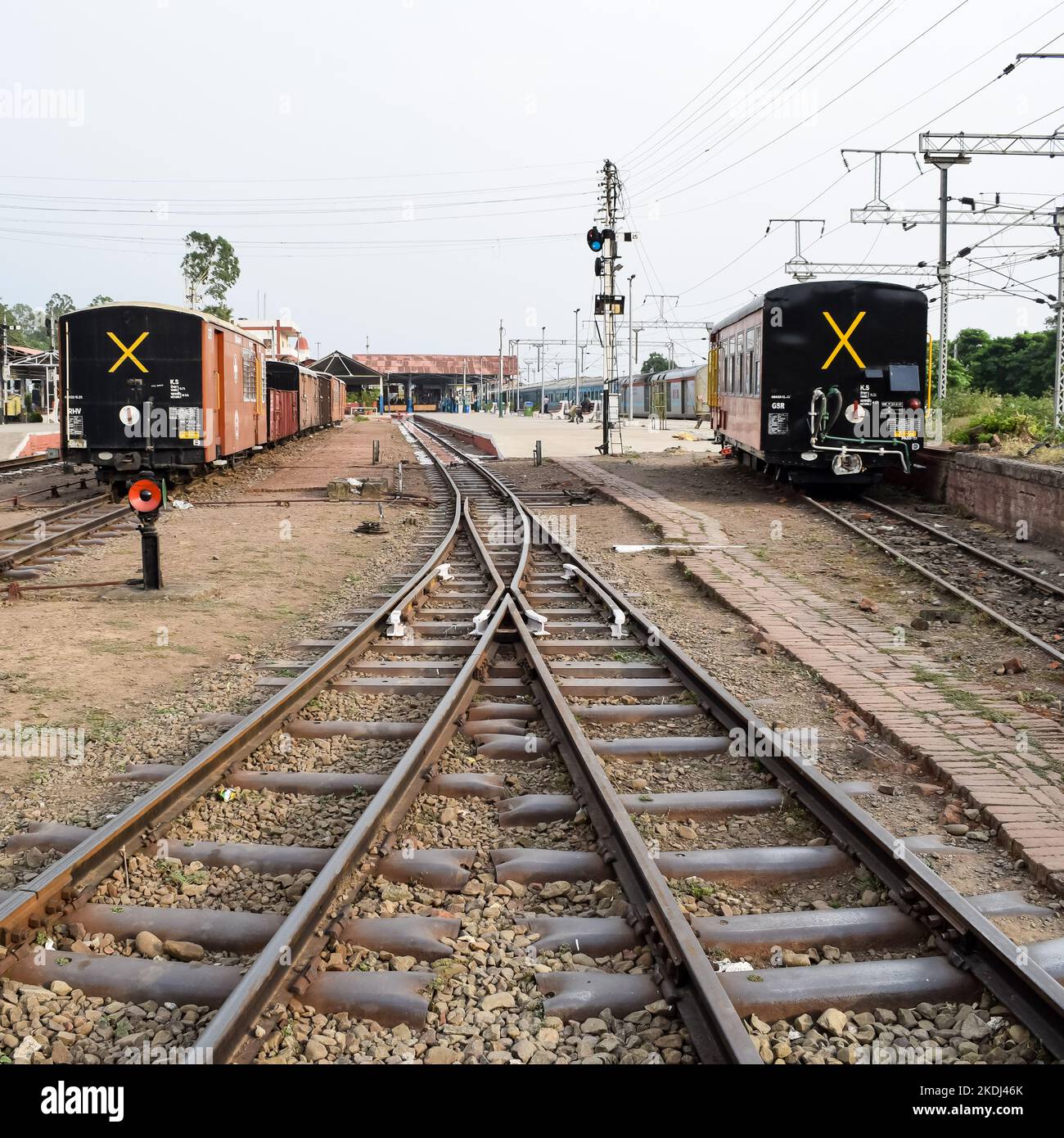 View of Toy train Railway Tracks from the middle during daytime near ...