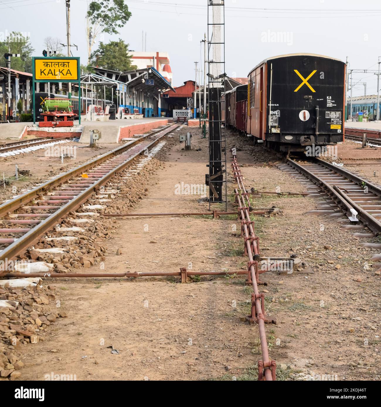 View of Toy train Railway Tracks from the middle during daytime near ...