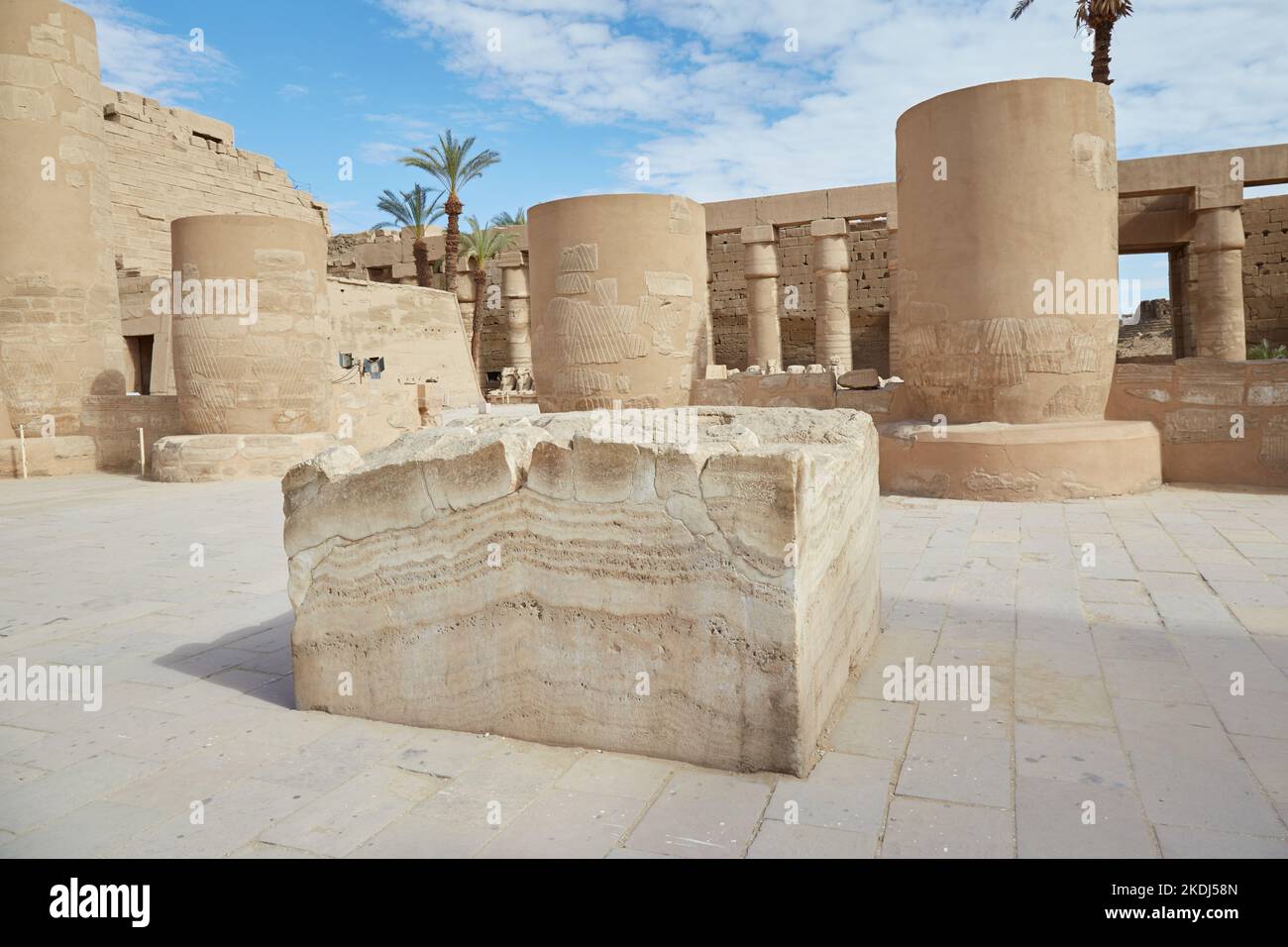 The Impressive Great Court of Karnak Temple Stock Photo - Alamy