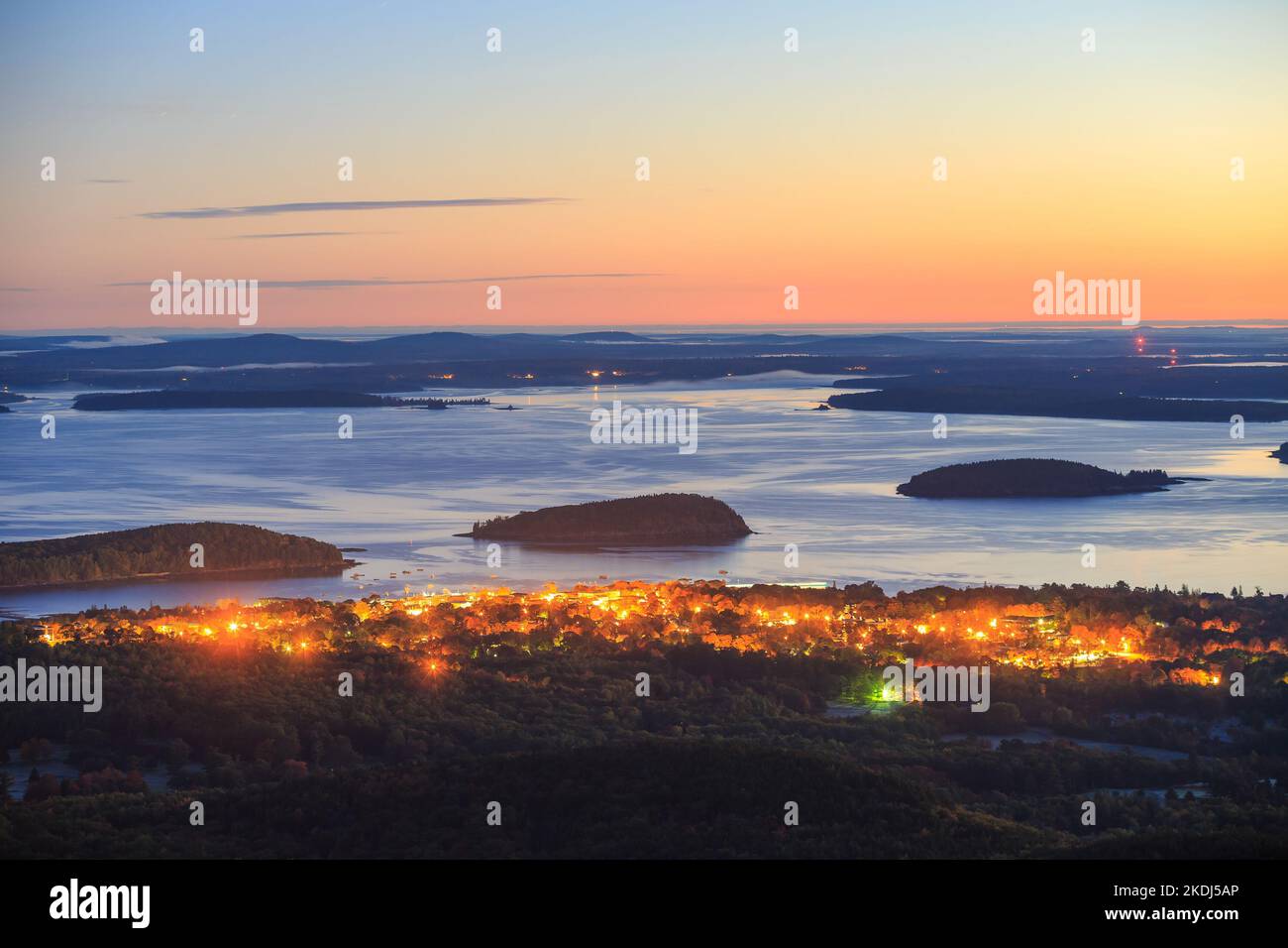Beautiful fall colors of Acadia National Park in Maine USA Stock Photo ...