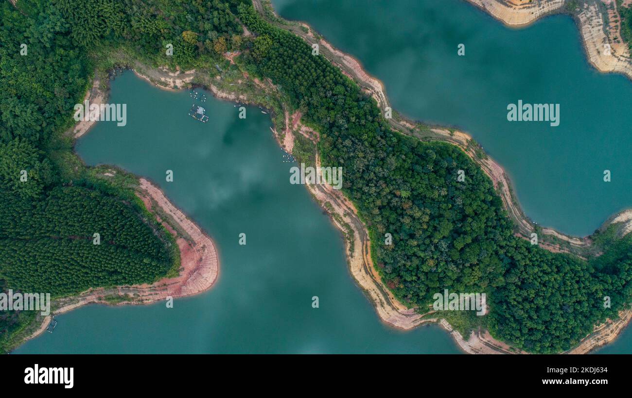 NANNING, CHINA - NOVEMBER 6, 2022 - Aerial photo shows the Fengting ...