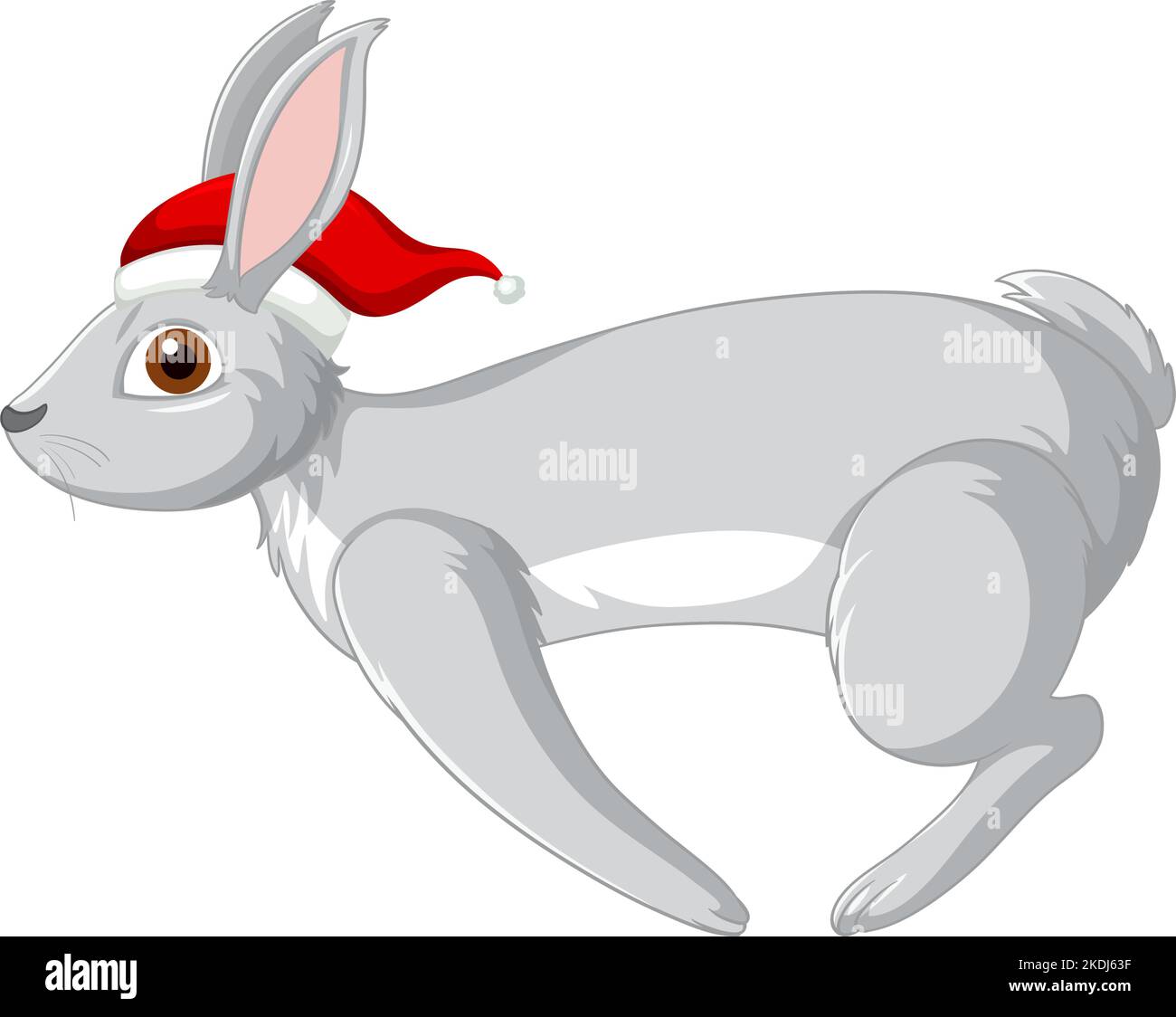 Cute grey rabbit cartoon character illustration Stock Vector Image ...