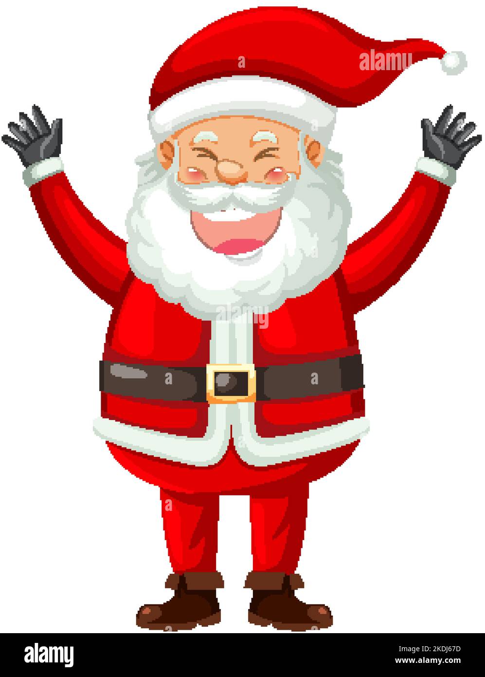 Happy Santa Claus laughing illustration Stock Vector Image & Art - Alamy