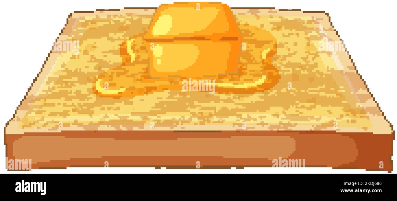 Isolated delicious butter bread illustration Stock Vector Image & Art ...