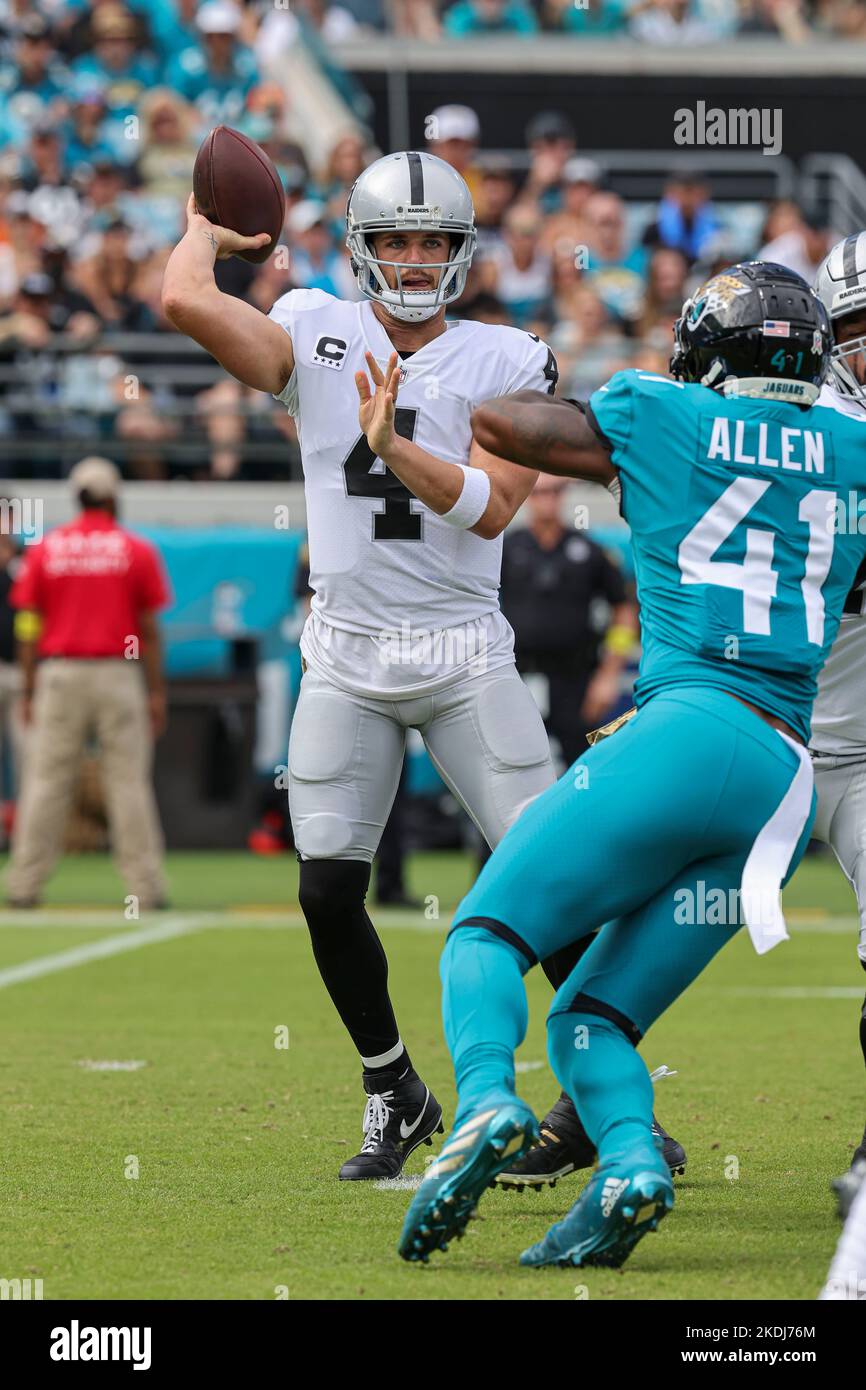 Saturday, November 6, 2022; Jacksonville, FL USA; Las Vegas Raiders ...