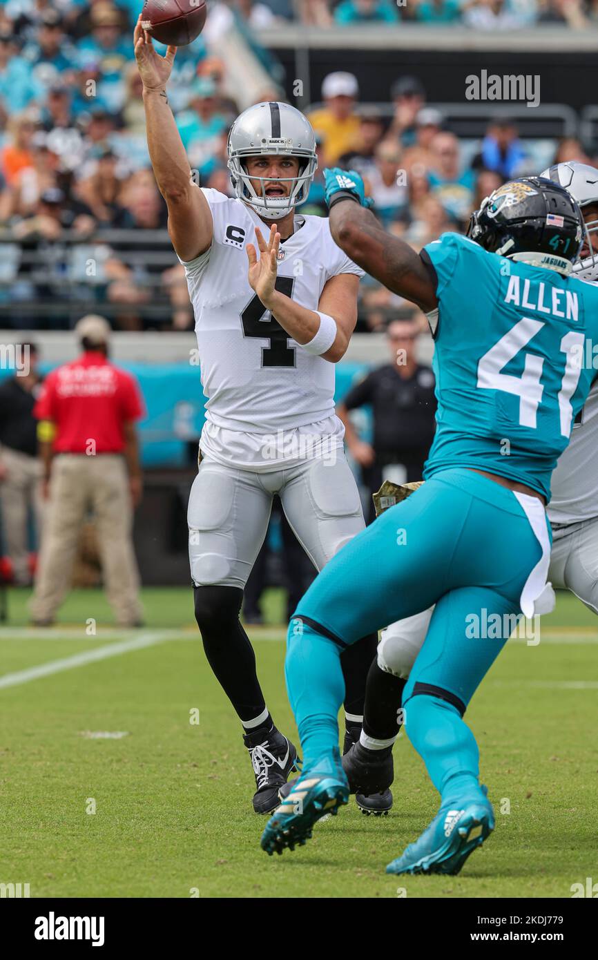 Saturday, November 6, 2022; Jacksonville, FL USA; Las Vegas Raiders ...