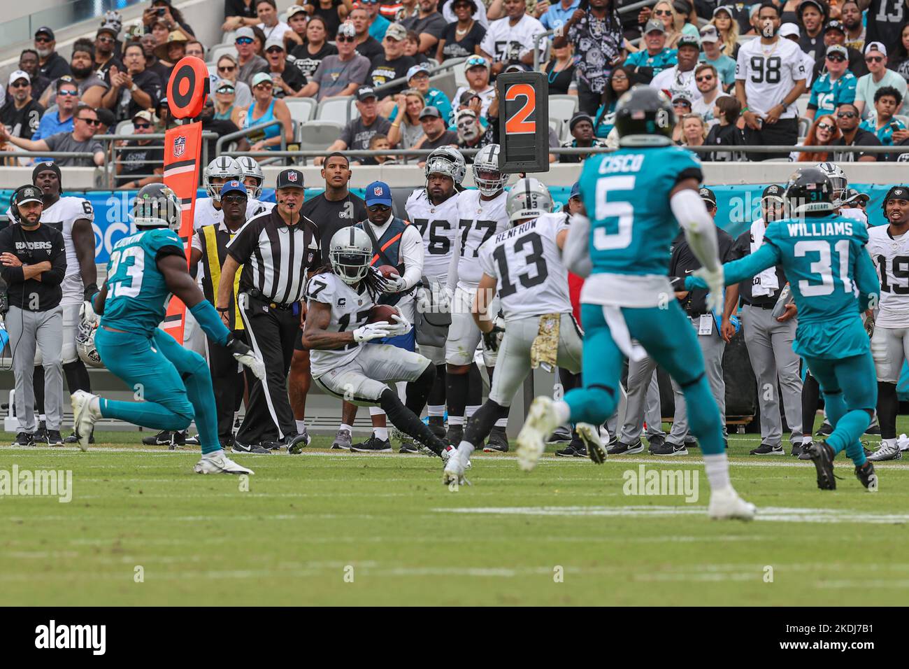 Saturday, November 6, 2022; Jacksonville, FL USA; Las Vegas Raiders ...