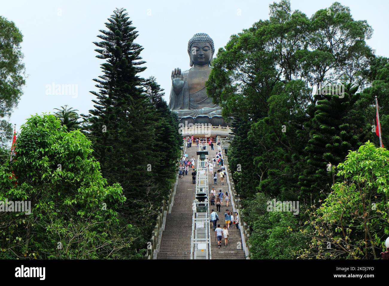 Exterior architecture and design at Tian Tan (Big Buddha) the largest seated bronze statue ...