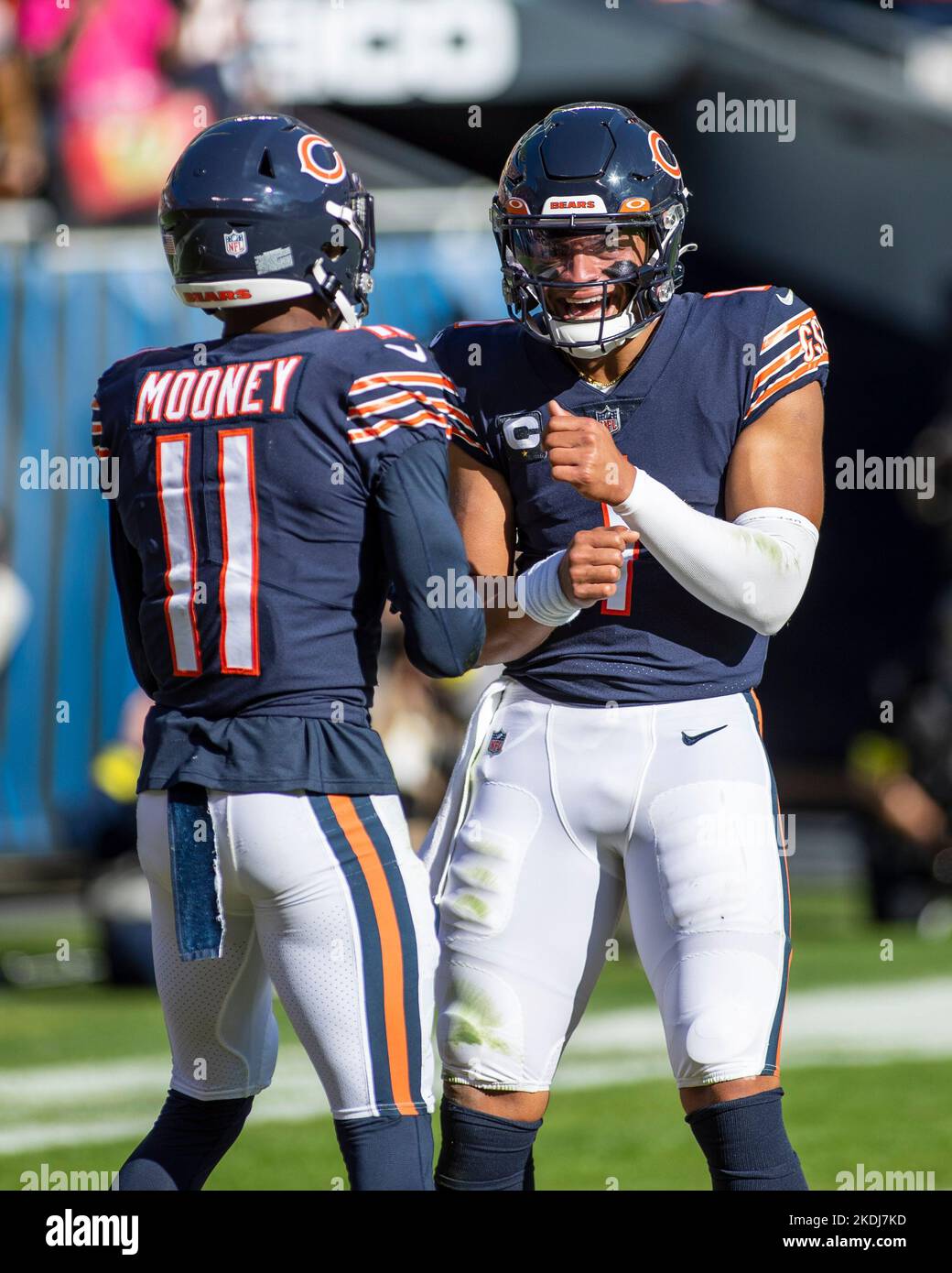 Justin fields bears celebrates hi-res stock photography and images - Alamy