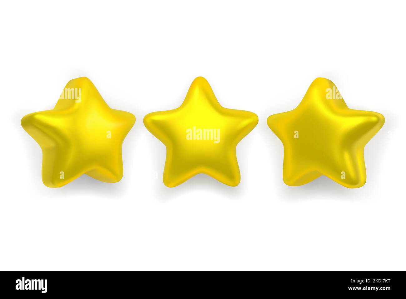 Three realistic shiny lucky stars isolated on white background Stock Vector Image & Art - Alamy