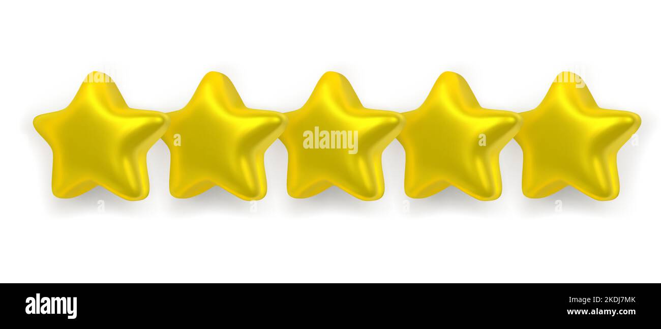 five realistic shiny lucky stars isolated on white background Stock Vector Image & Art - Alamy