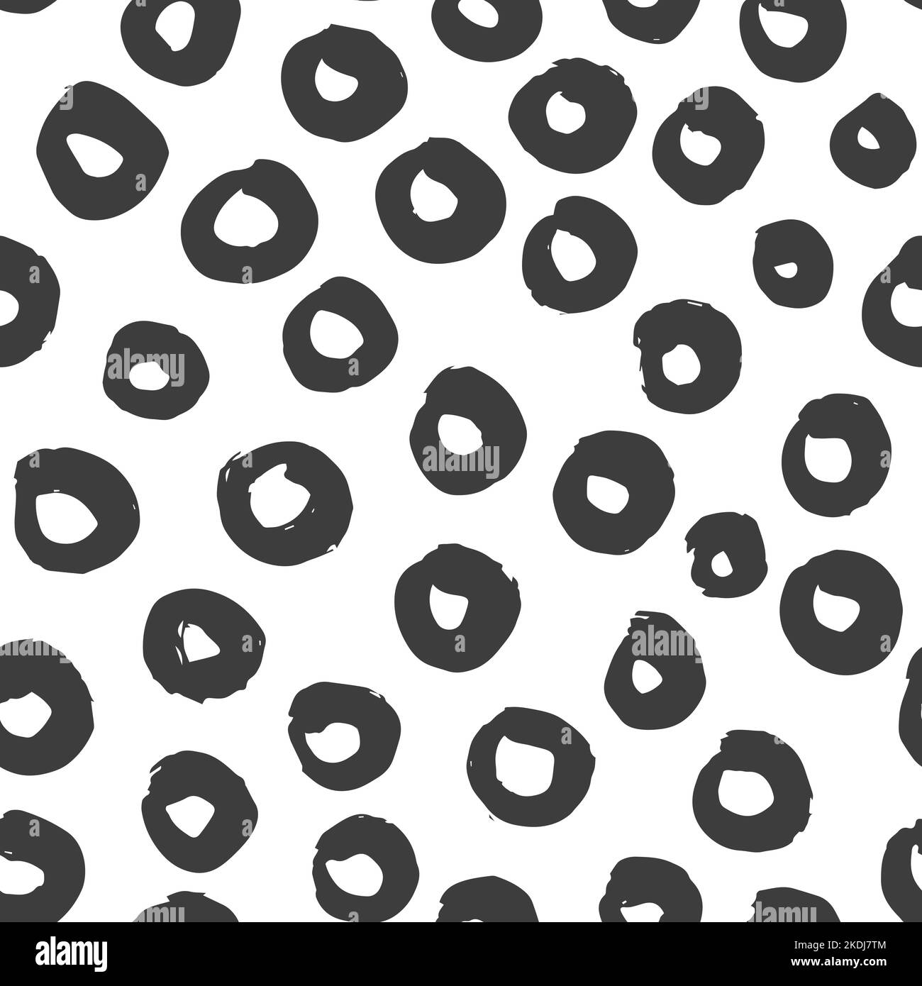 Abstract vector seamless pattern. Black dots texture background Stock ...
