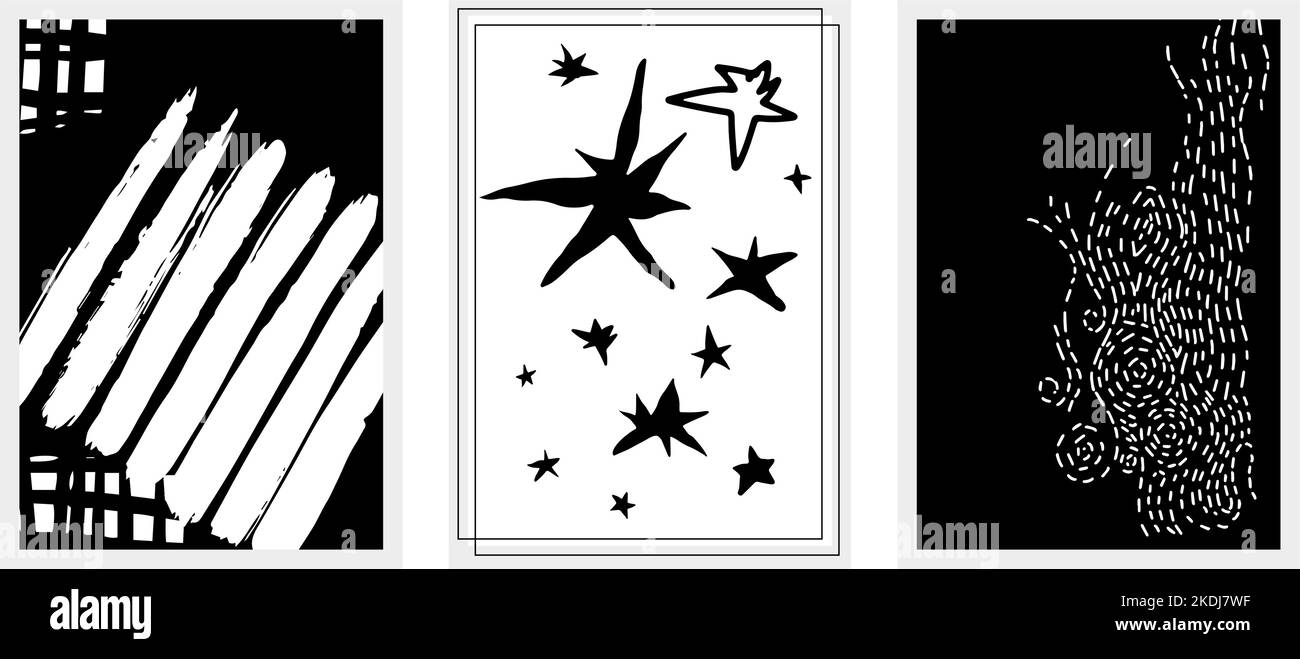 Stylized hand prints Black and White Stock Photos & Images - Alamy