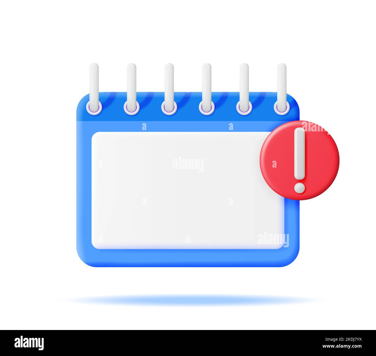 3D Calendar with Notification Alert Stock Vector Image & Art - Alamy