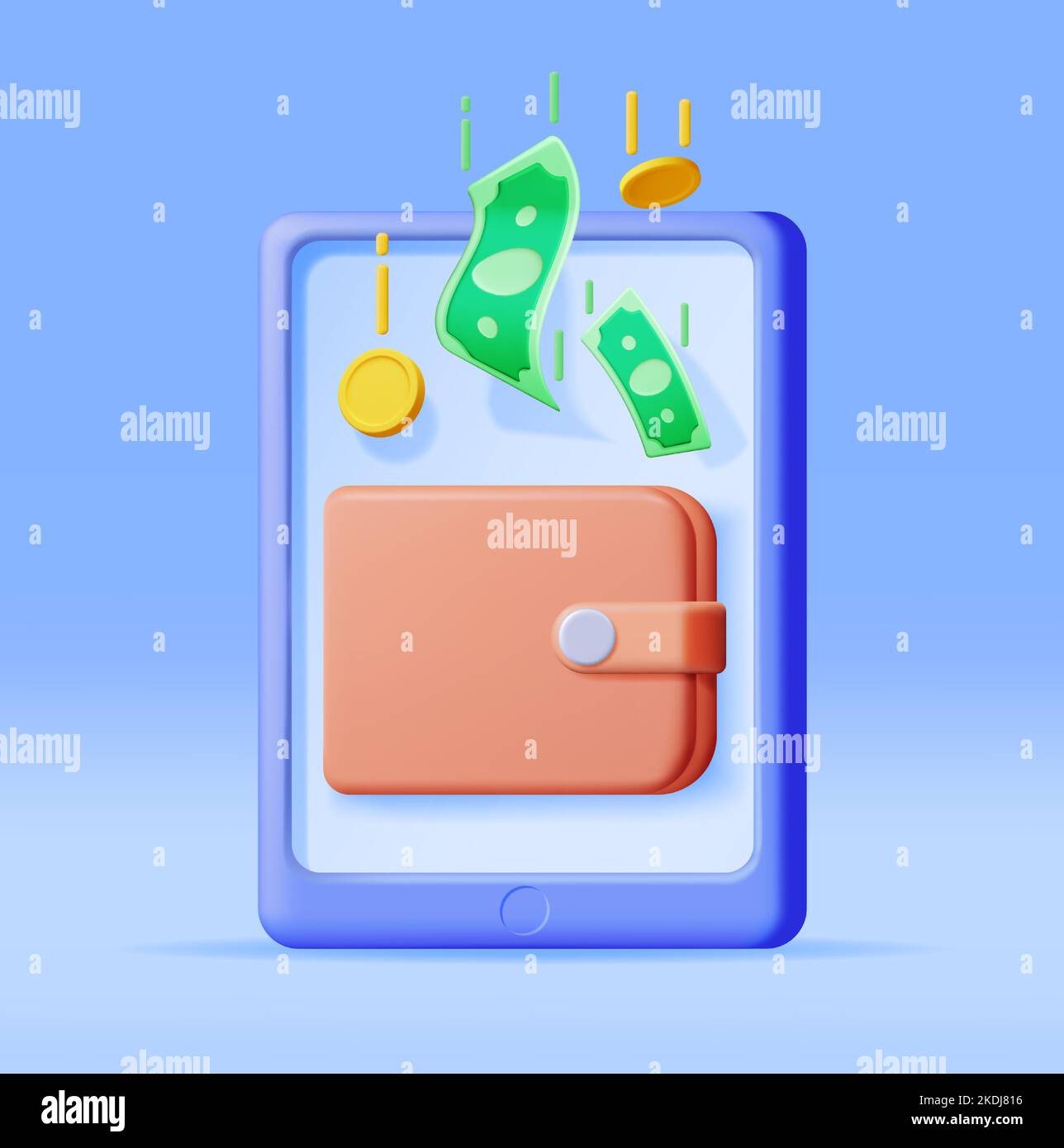 Money icon coin tablet pay Stock Vector Images - Alamy