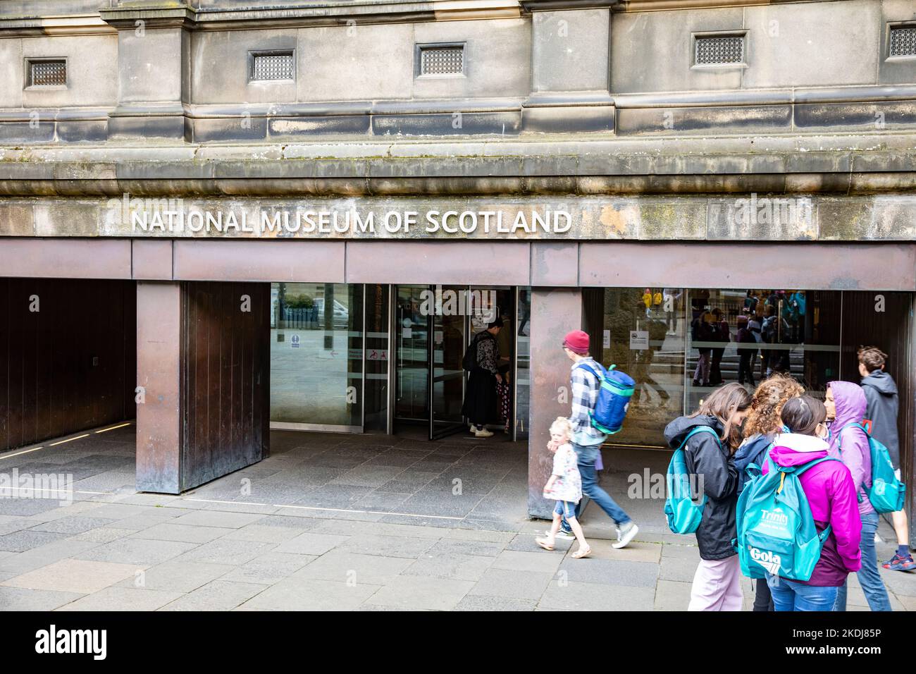 National Museum of Scotland in Edinburgh city centre, school group ...