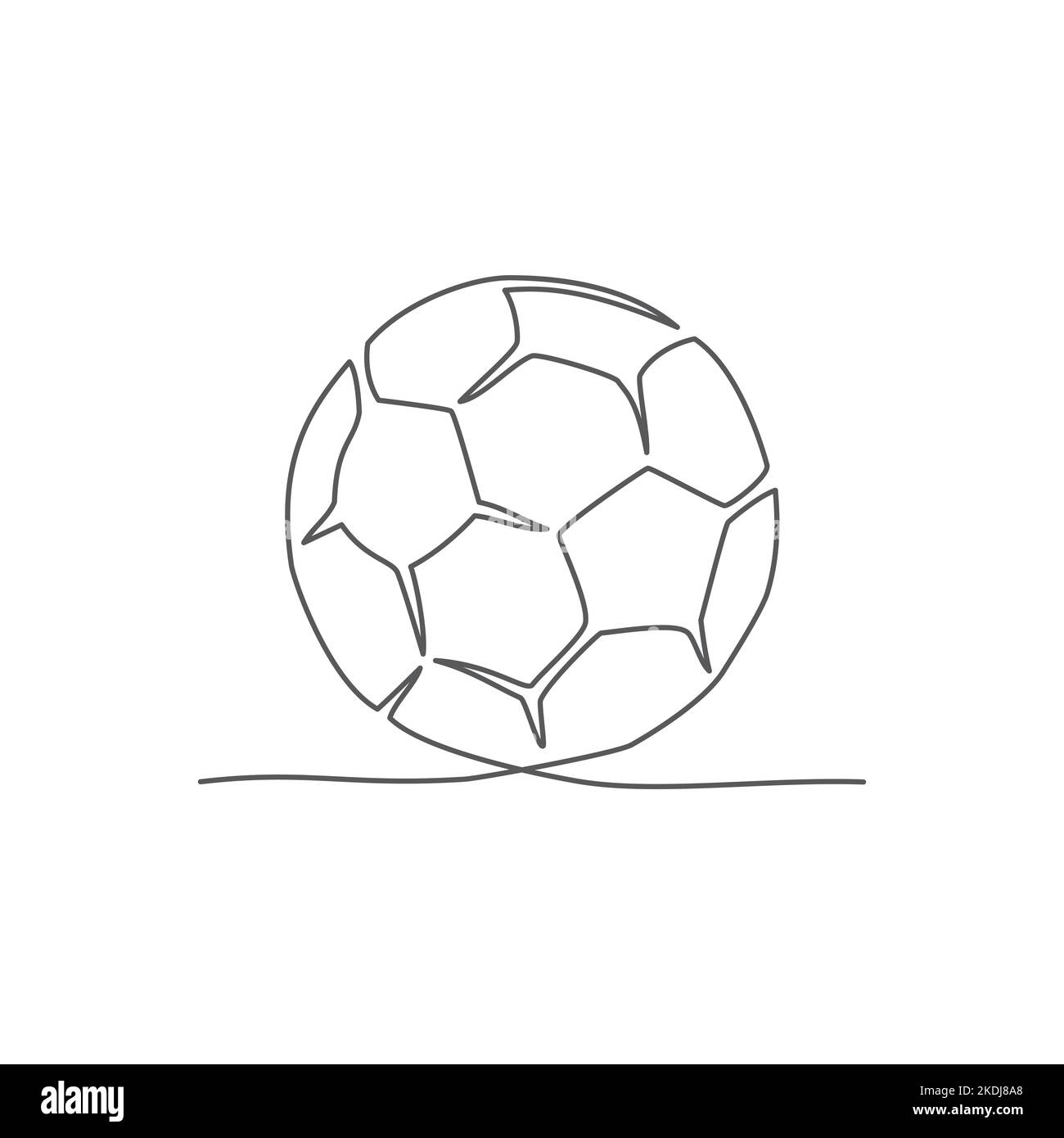 Continuous line drawing soccer Cut Out Stock Images & Pictures - Alamy