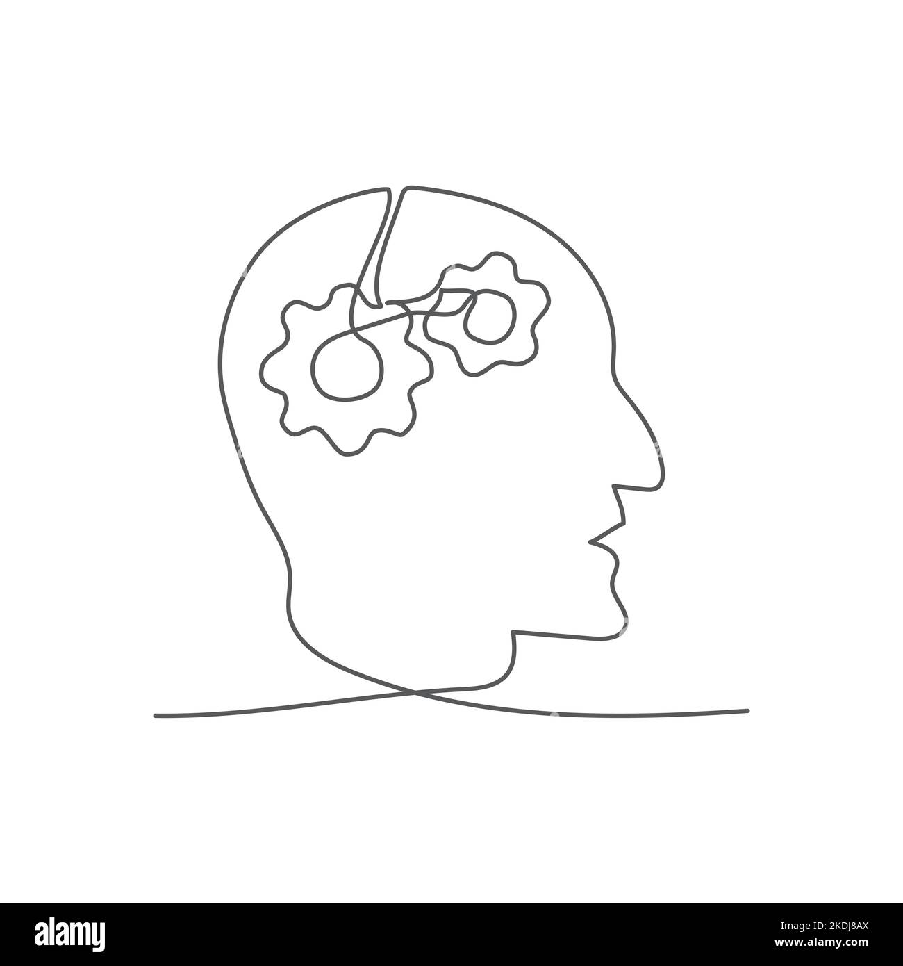 Knowledge One line drawing on white background Stock Vector Image & Art ...