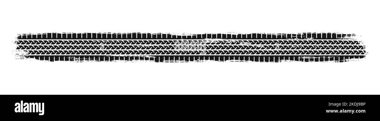 Auto tire tread grunge element. Car and motorcycle tire pattern, wheel ...