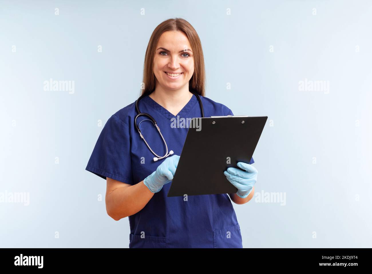 Nurse blue uniform hi-res stock photography and images - Alamy