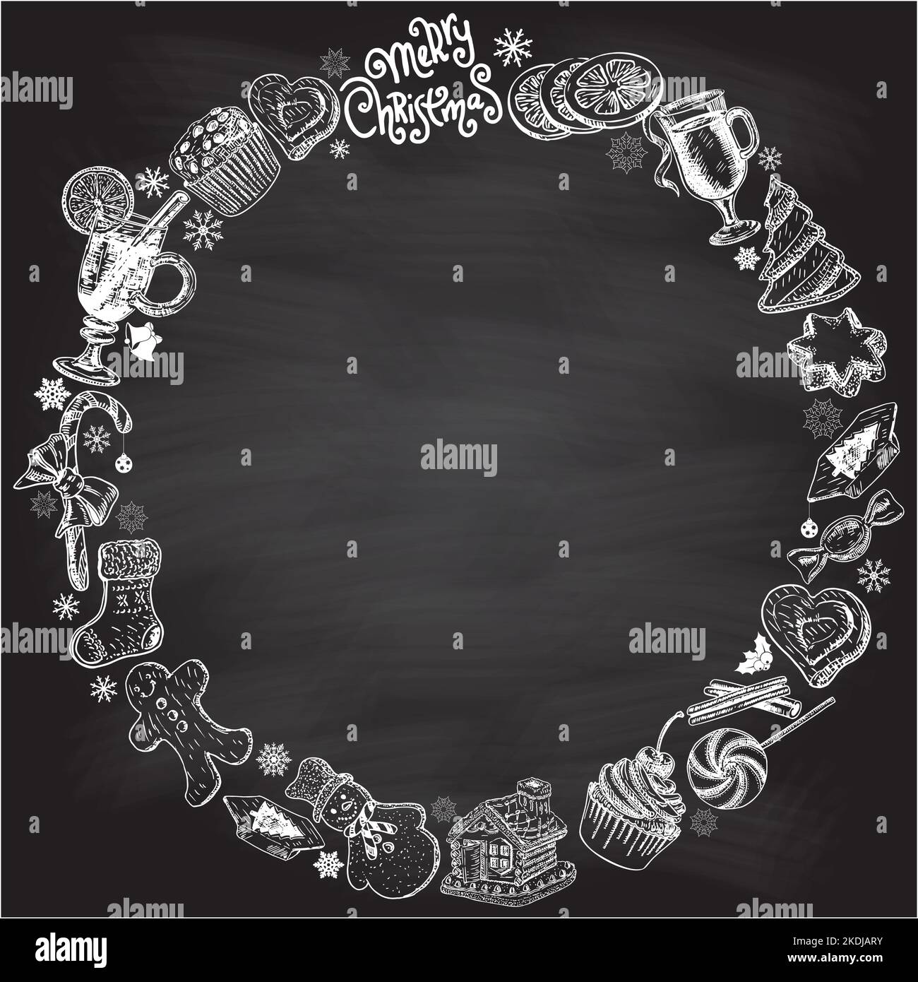 Vintage christmas drinks illustration Stock Vector Images - Alamy