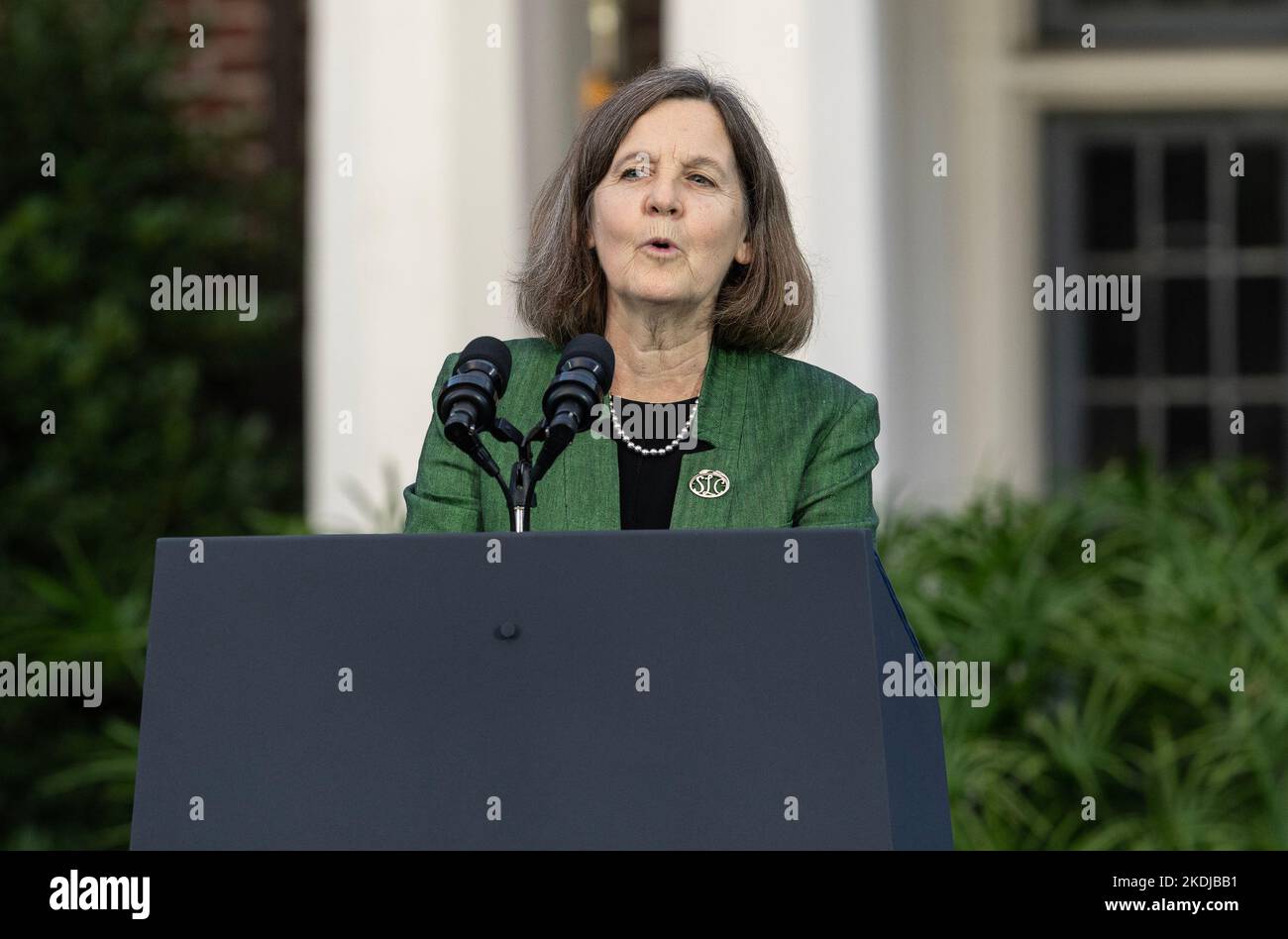 President of Sarah Lawrence College Cristle Collins Judd speaks during ...