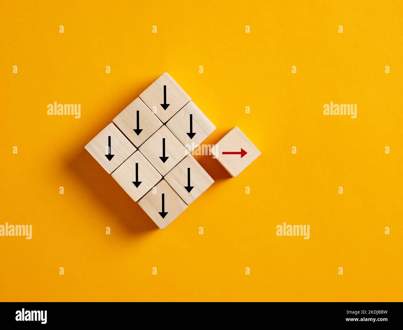 One arrow moves the opposite direction than the others. Unique, think ...