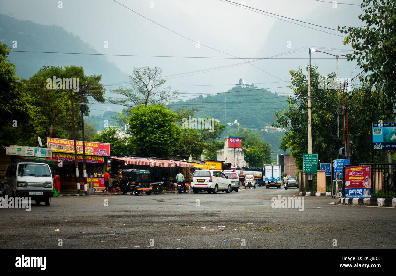 July 5th 2022 Katra, Jammu and Kashmir, India. Local Market at katra ...